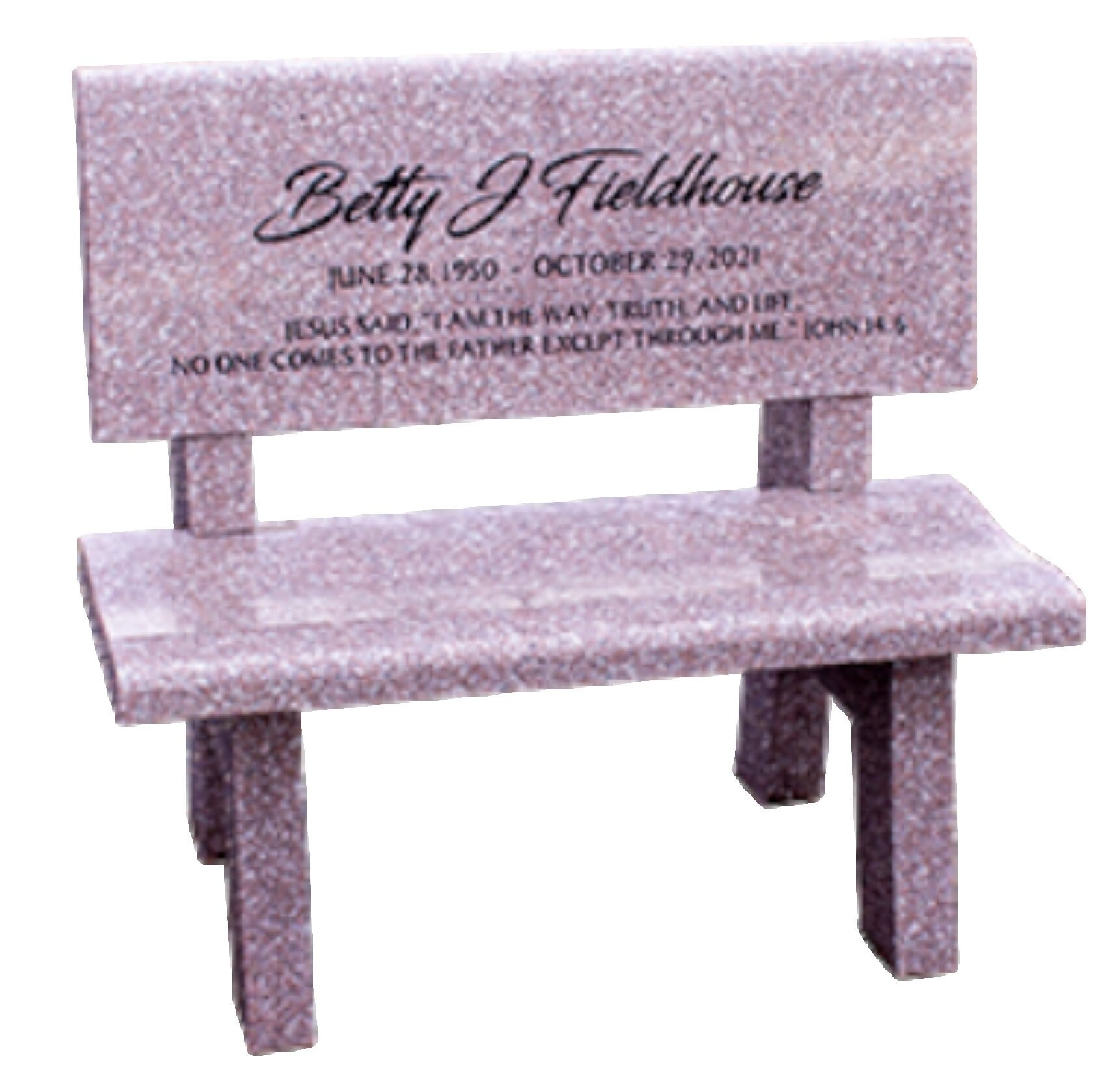Memorial Bench- Solid Granite- Small Cemetery Monument- Engraving ...