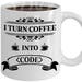 Funny Programmer Coffee Mug - I Turn Coffee Into Code | Programmer Gift ...