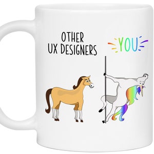 UX Designer Funny Gifts, Other UX Designers Unicorn Funny Mug, Funny ...