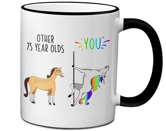 Happy 75th Birthday, Custom 75th Birthday Gift,75th Birthday Mug ...