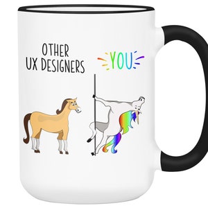 UX Designer Funny Gifts, Other UX Designers Unicorn Funny Mug, Funny ...