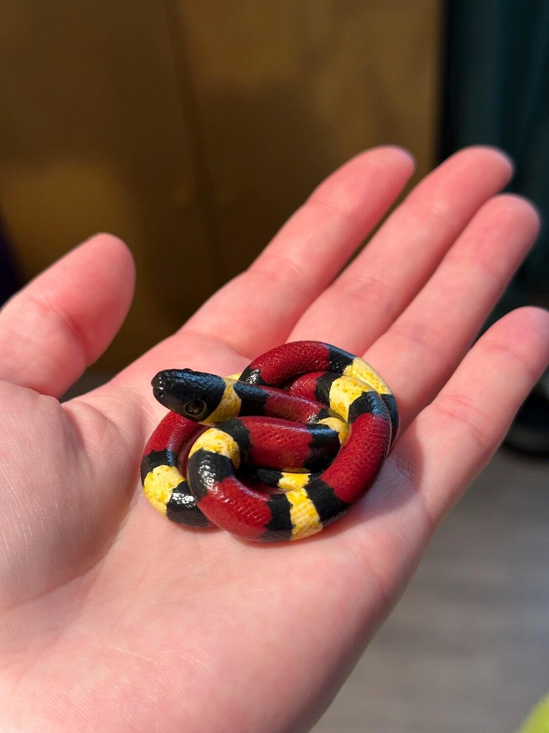 Bright Milk Snake Size Small - Realistic Hand Sculpted Polymer Clay ...