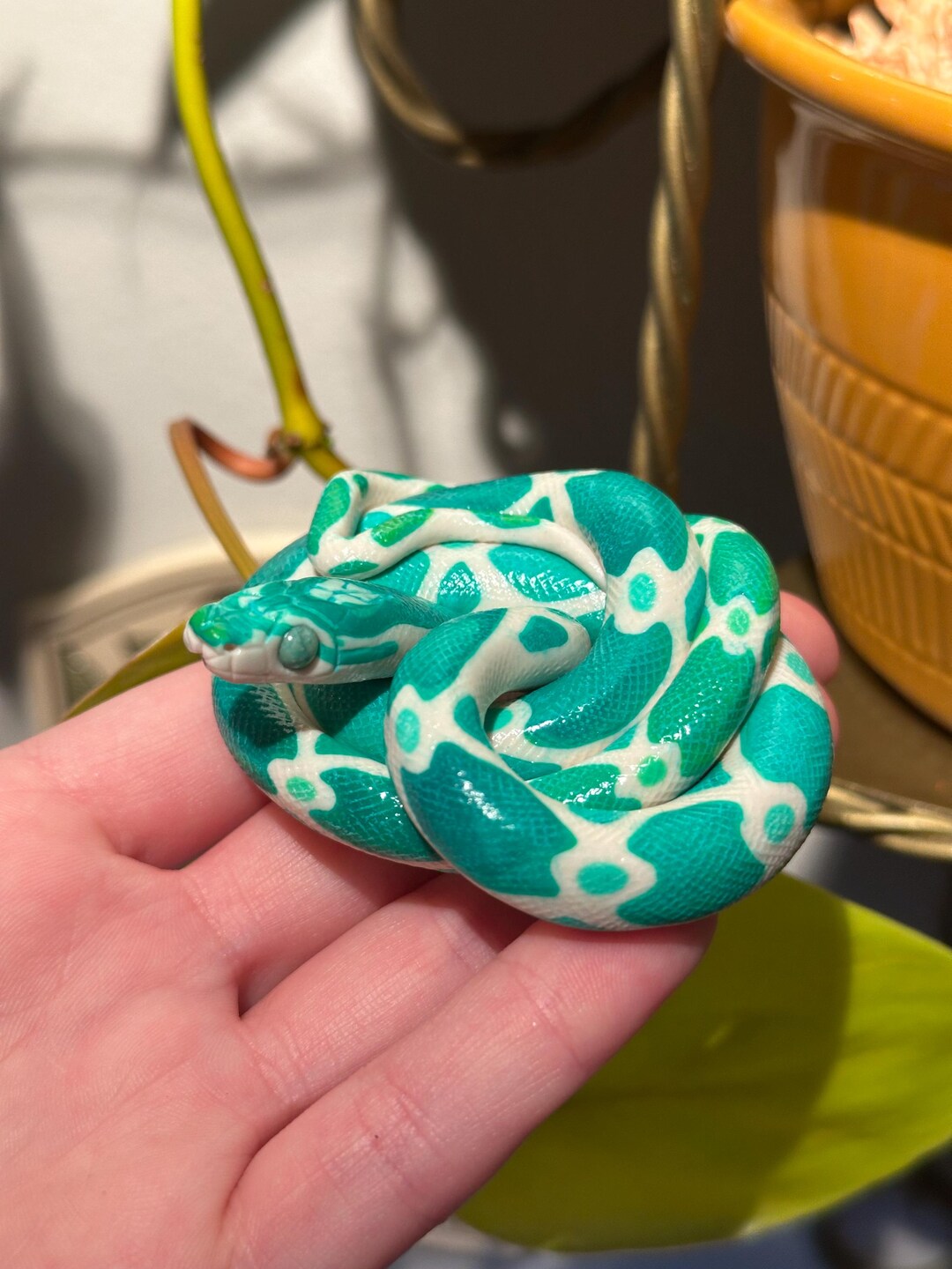 Magical Emerald Corn Snake Size Large - Realistic Hand Sculpted Polymer ...