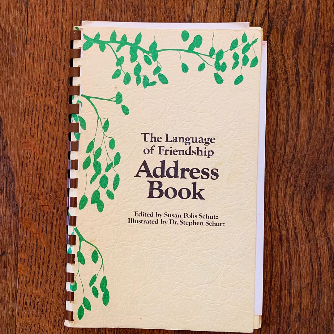 Vintage 70s Language of Friendship Address Book - Etsy