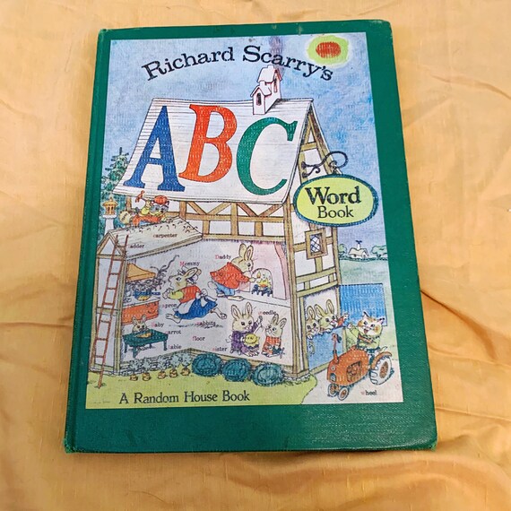 Vintage 70s Richard Scarry's ABC Word Book Library Copy | Etsy