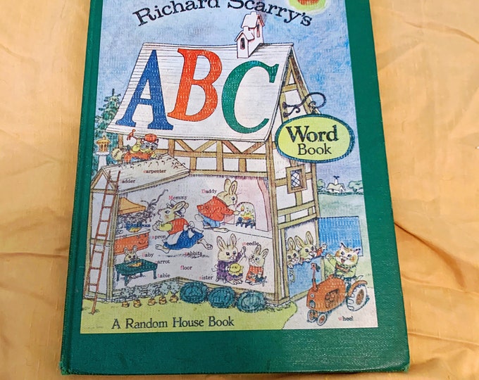 Vintage 70s Richard Scarry's ABC Word Book Library Copy - Etsy