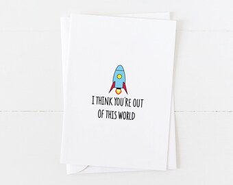 I Think the World of You Card - Etsy