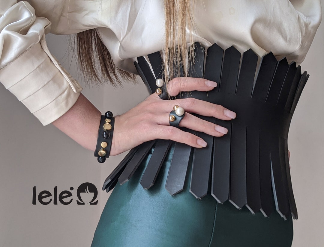 Maxi Belt manara Leather Belt With Fringes High Waist Belt Waist ...