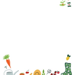 Garden Letter Writing Paper (lined/ Unlined) - Digital Download - Etsy