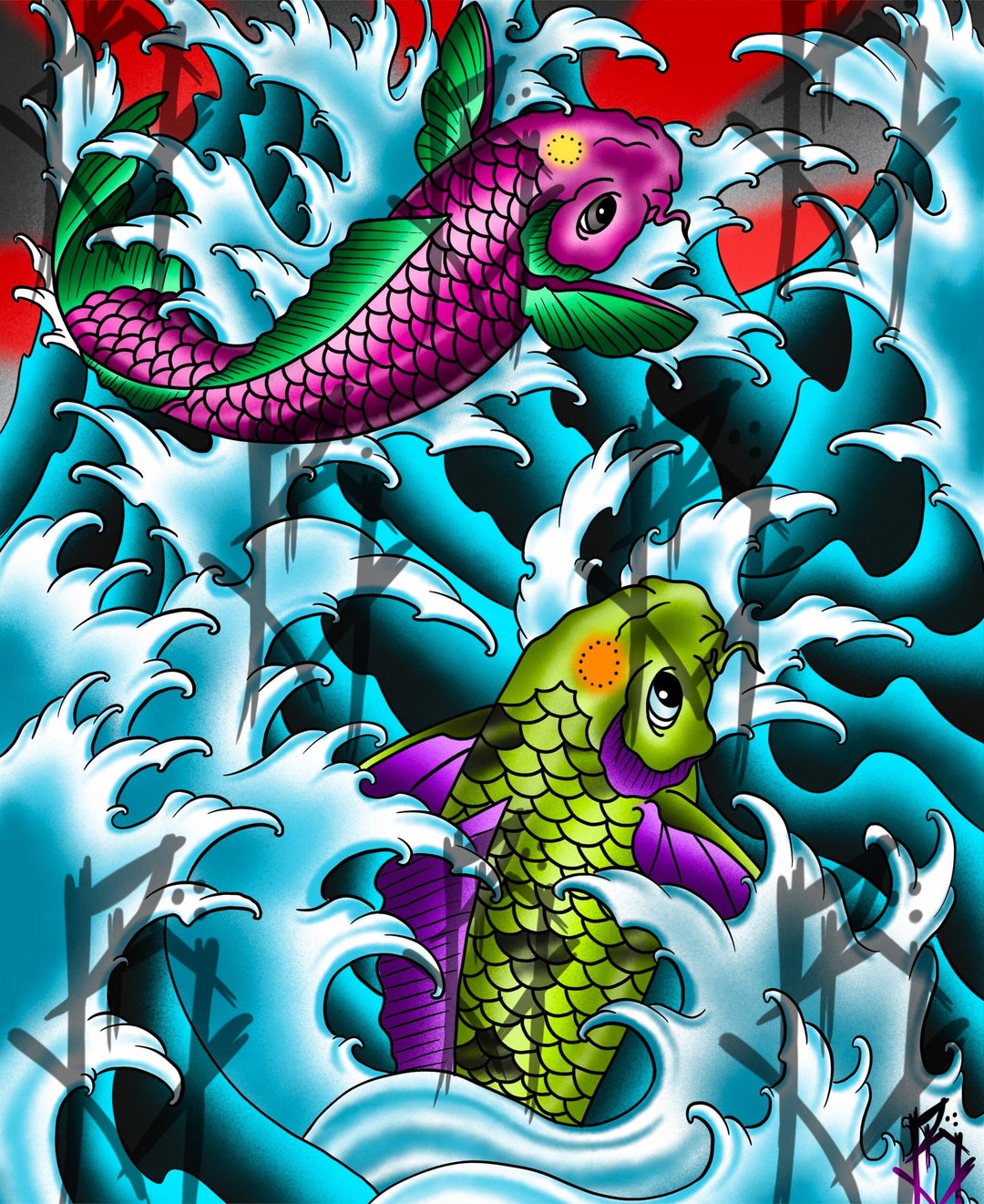 Tsunami Fun *digital Print* - Etsy