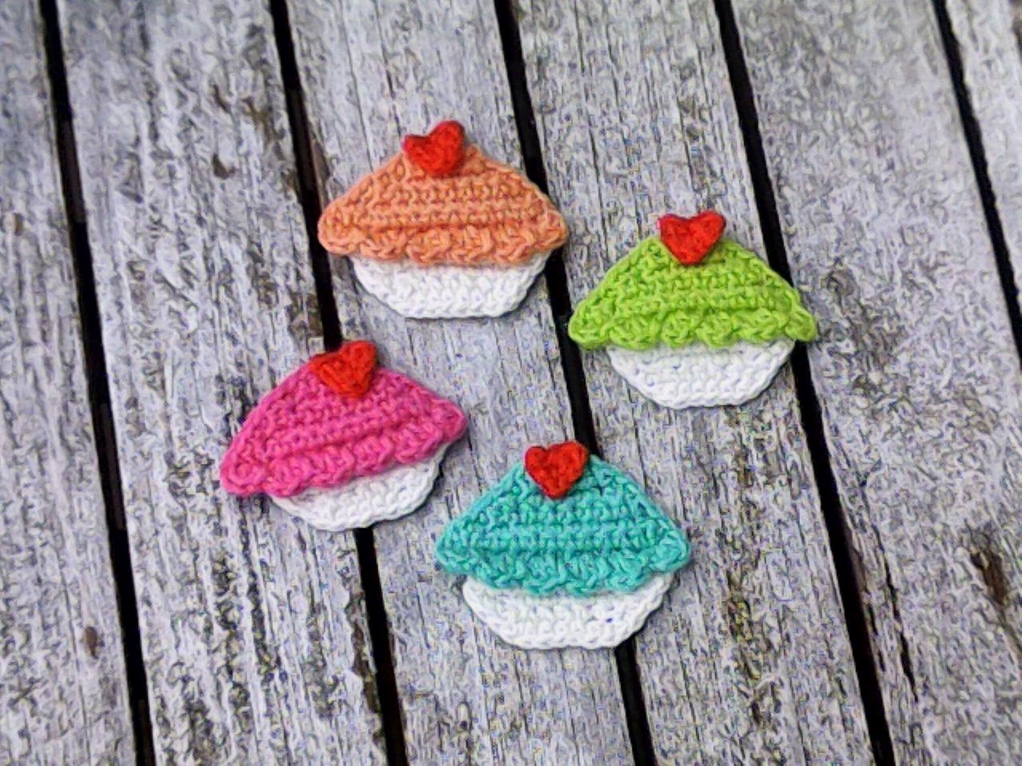 Muffin, Cupcakes, Crochet, Crochet Application, Applique, Patch ...