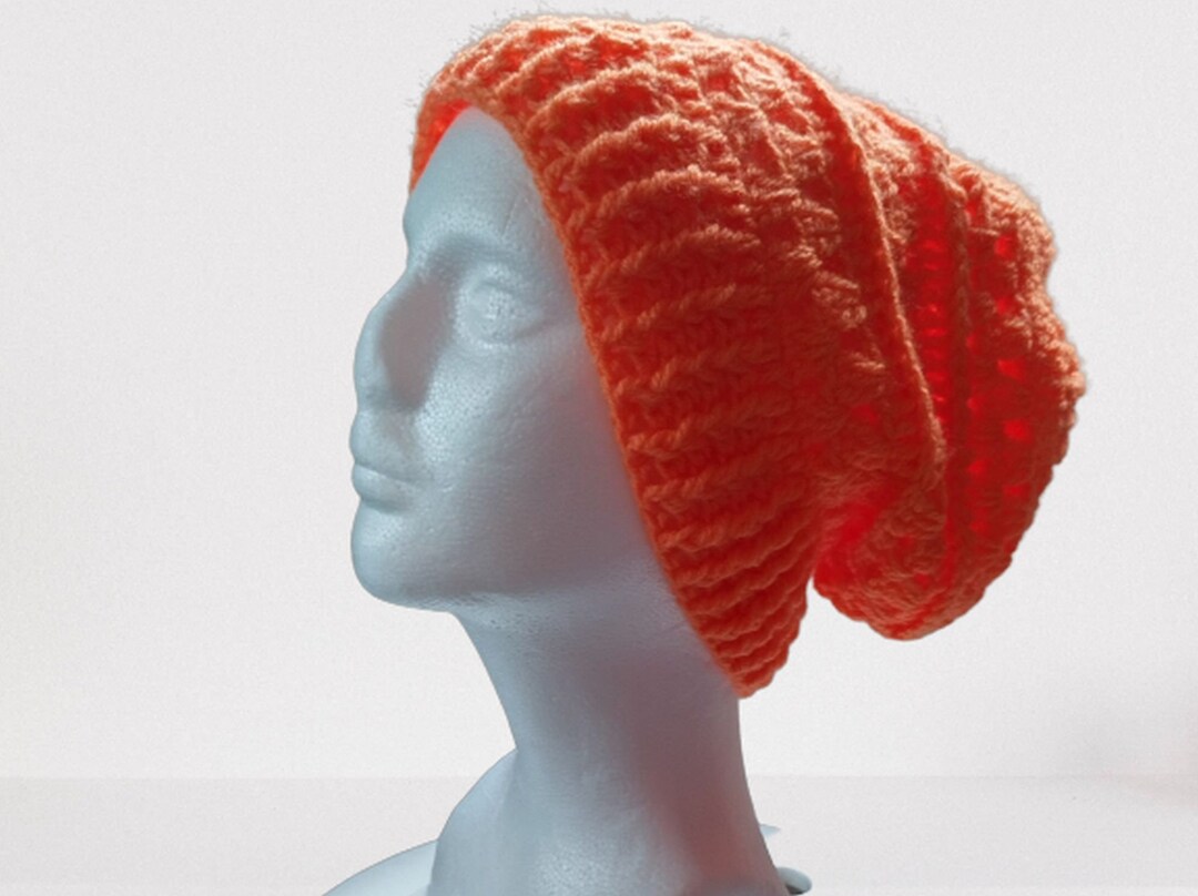 Crocheted Orange Cap, Crochet Cap Orange - Etsy