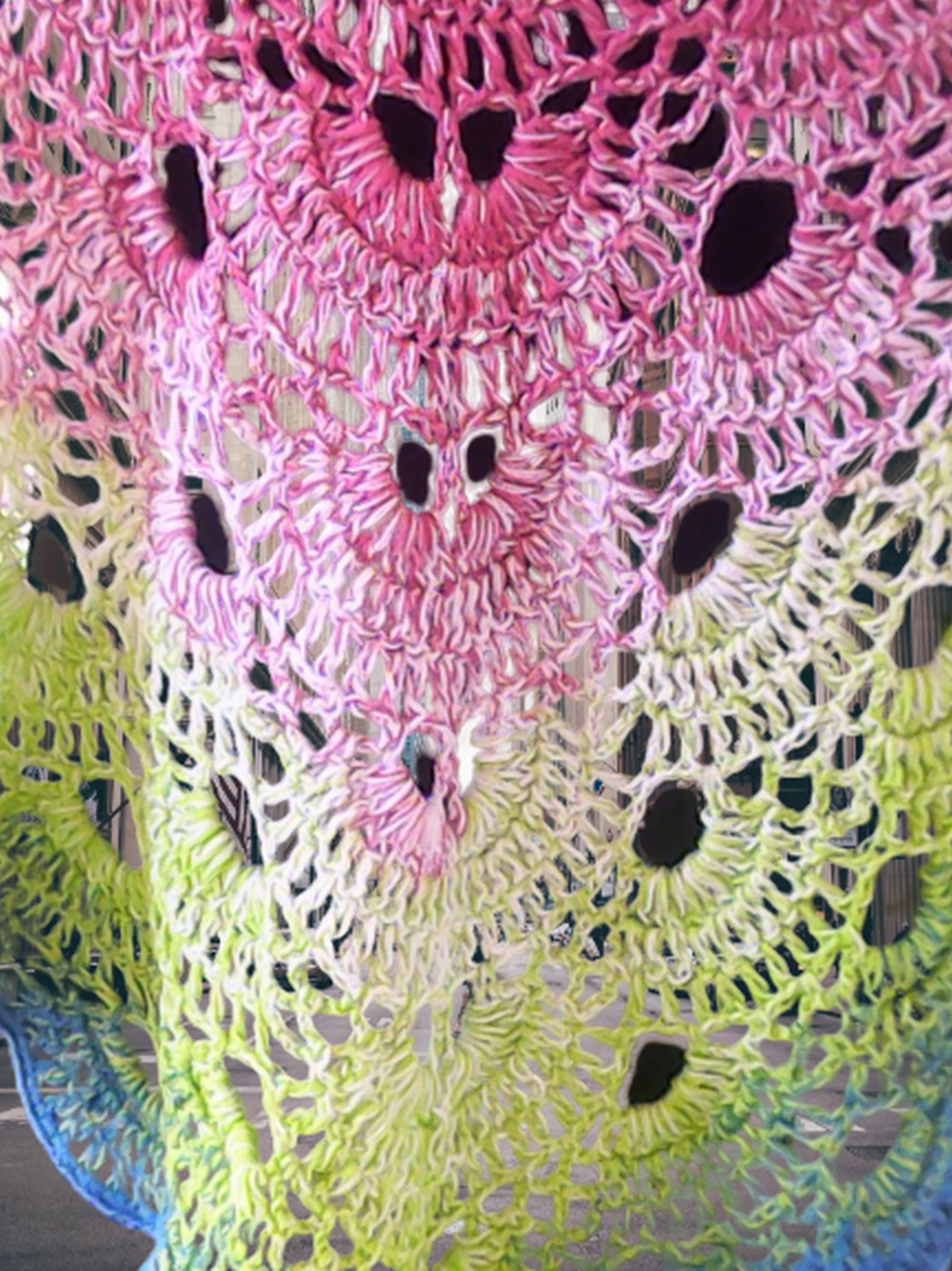 Crocheted Virus Scarf With Colorful Gradient Yarn Crochet - Etsy UK