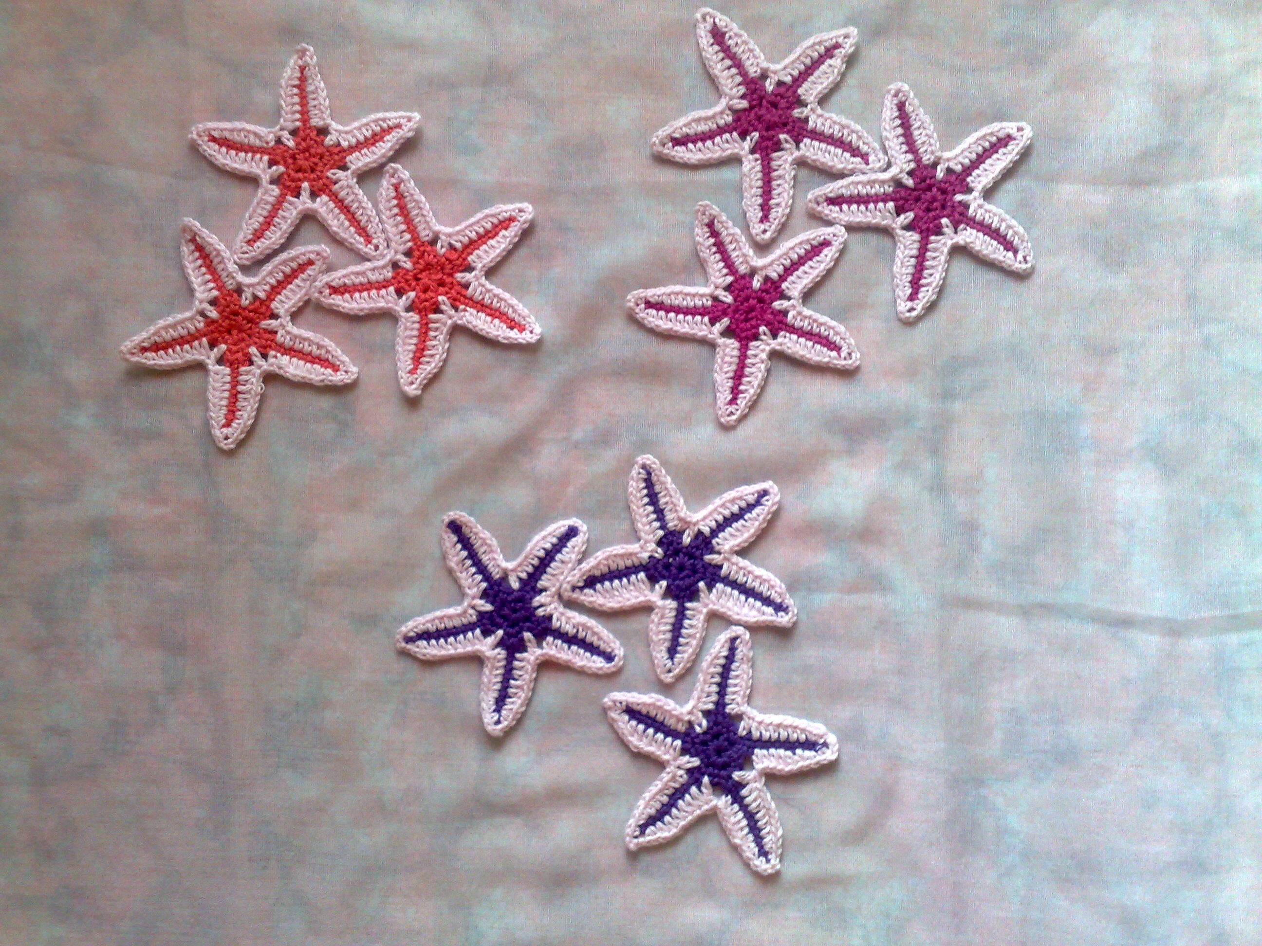 Crocheted Large Light Pink Starfish Patch for Wedding Décor, 9 Pieces in Set - Etsy