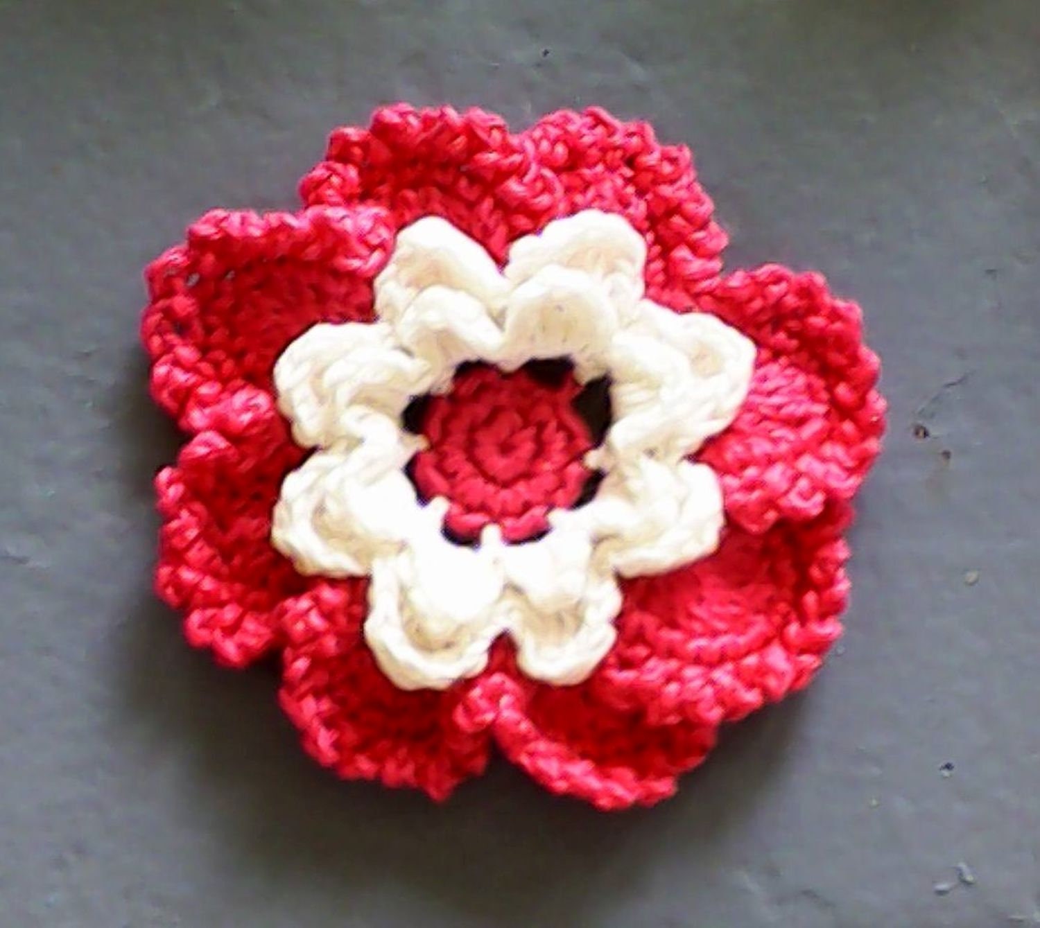 Baby dunkel rosa Häkelarbeit Blumen-Applikationen Gehäkelte Blume - Etsy.de