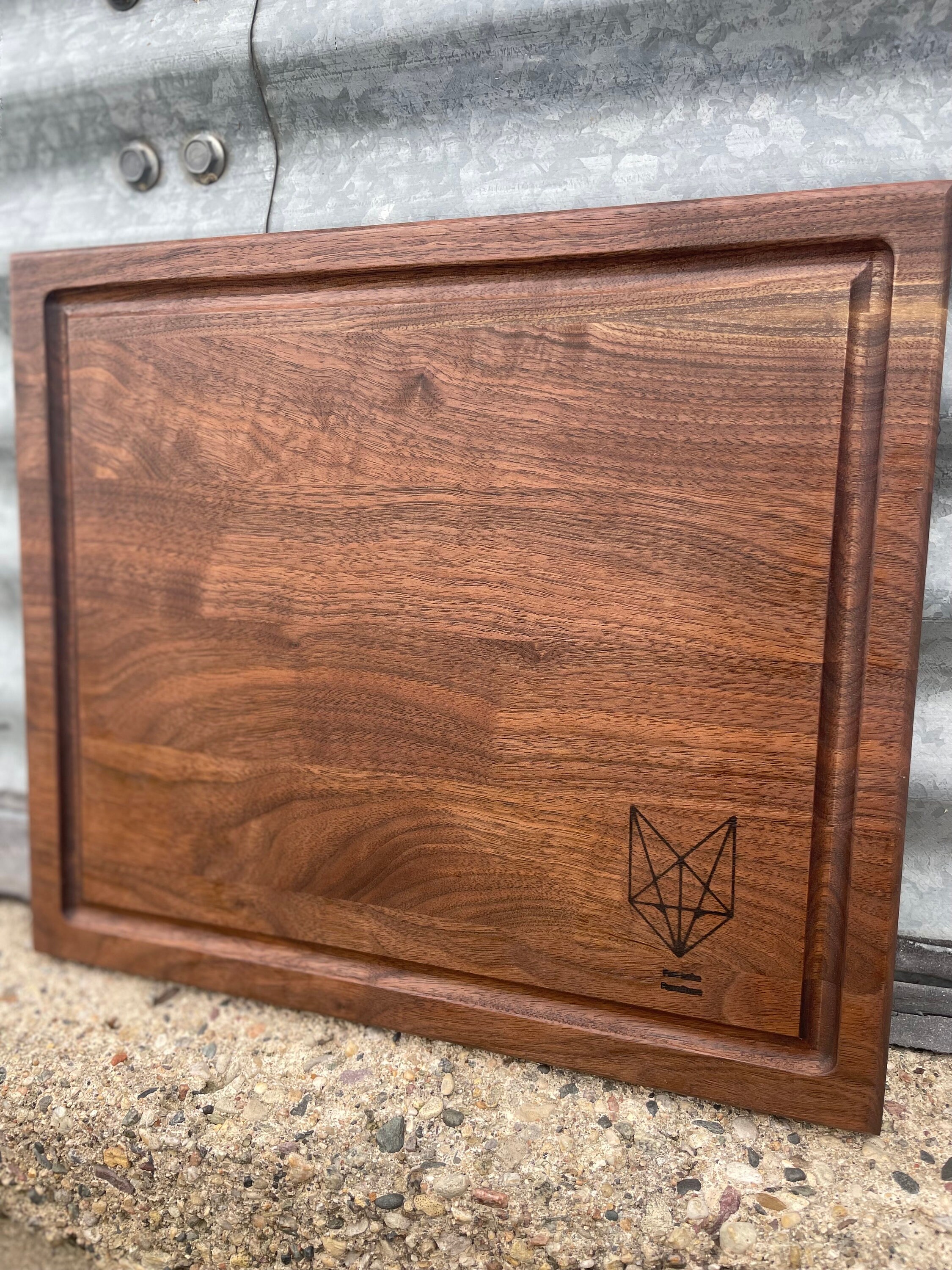 Custom Walnut Engraved Cutting Board — Fox Lake Furniture