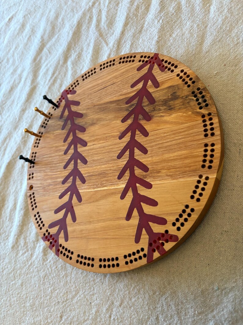 Baseball Cribbage Board - Etsy