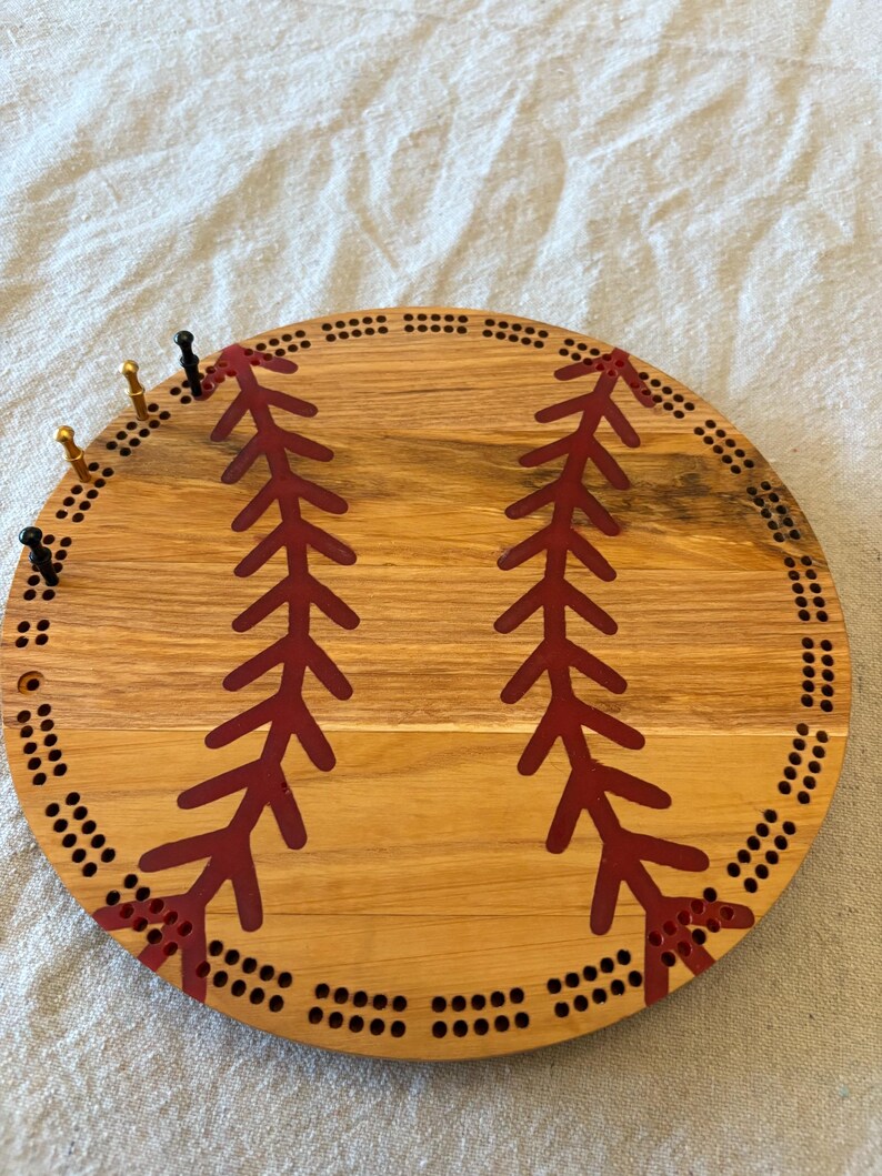 Baseball Cribbage Board - Etsy