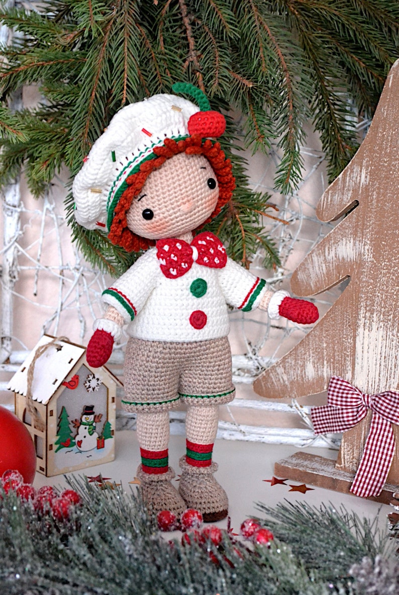Crochet Amigurumi Christmas Doll Pattern PATRICK Gingerbread - Etsy
