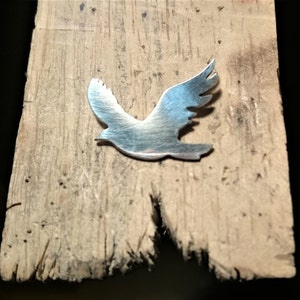 Flying Sparrow Bird in Flight Silhouette 925 Sterling Silver Pendant ...