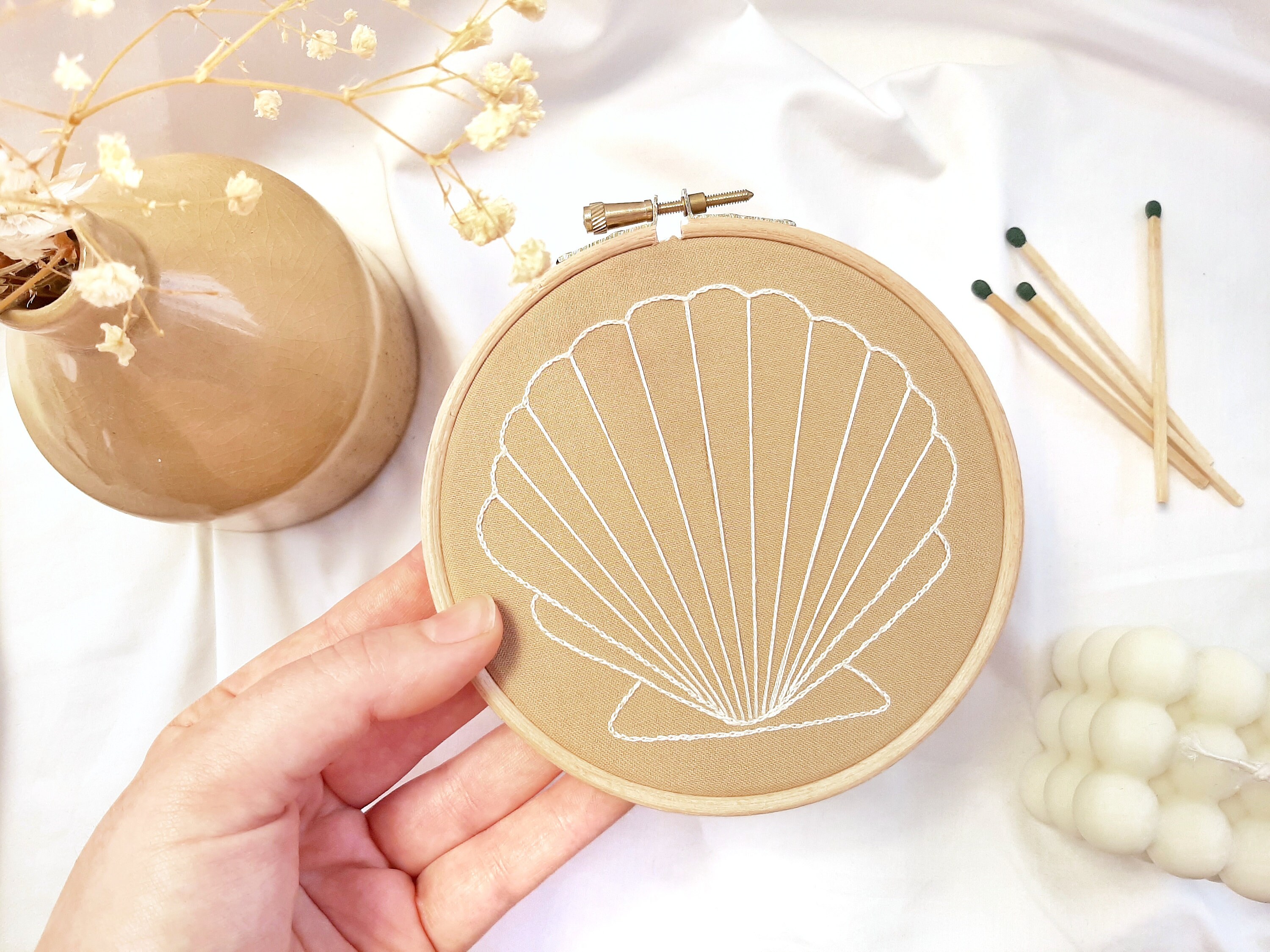 Scallop Shell Embroidery Pattern PDF Embroidery Pattern - Etsy