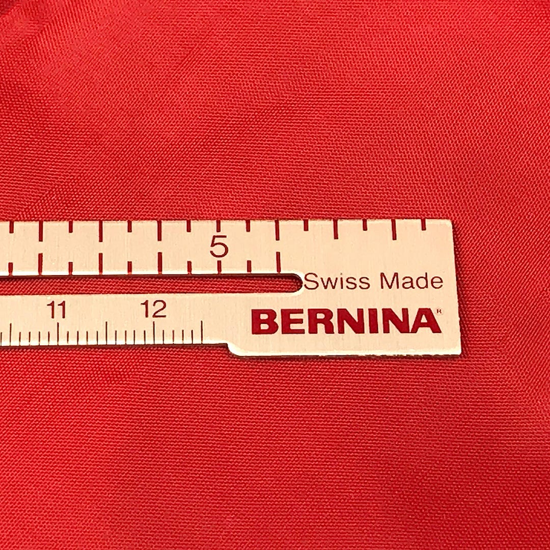 SWISS Made BERNINA VTG Metal 6" Hem Sewing Gauge Ruler Guide With Red ...