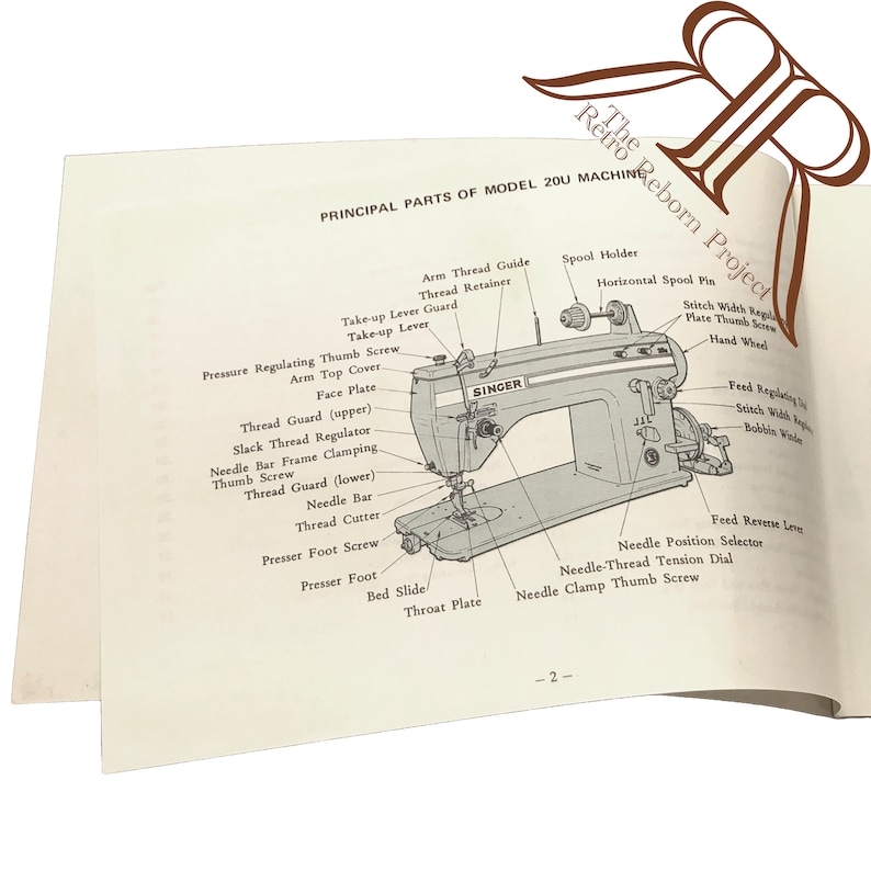 SINGER 20U Sewing Machine Illustrated Instructions Manual - Etsy