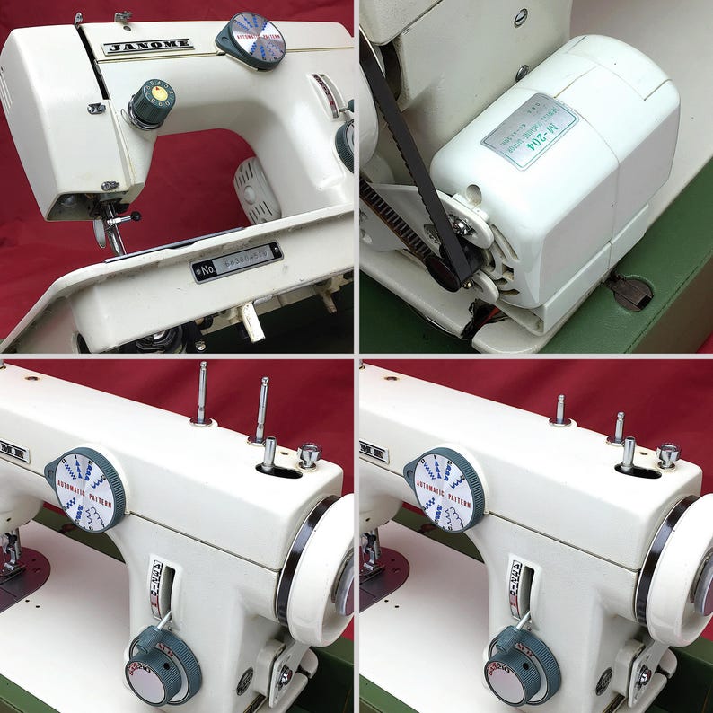JANOME New Home Vintage Japan Heavy Duty Zig Zag Sewing Machine ...