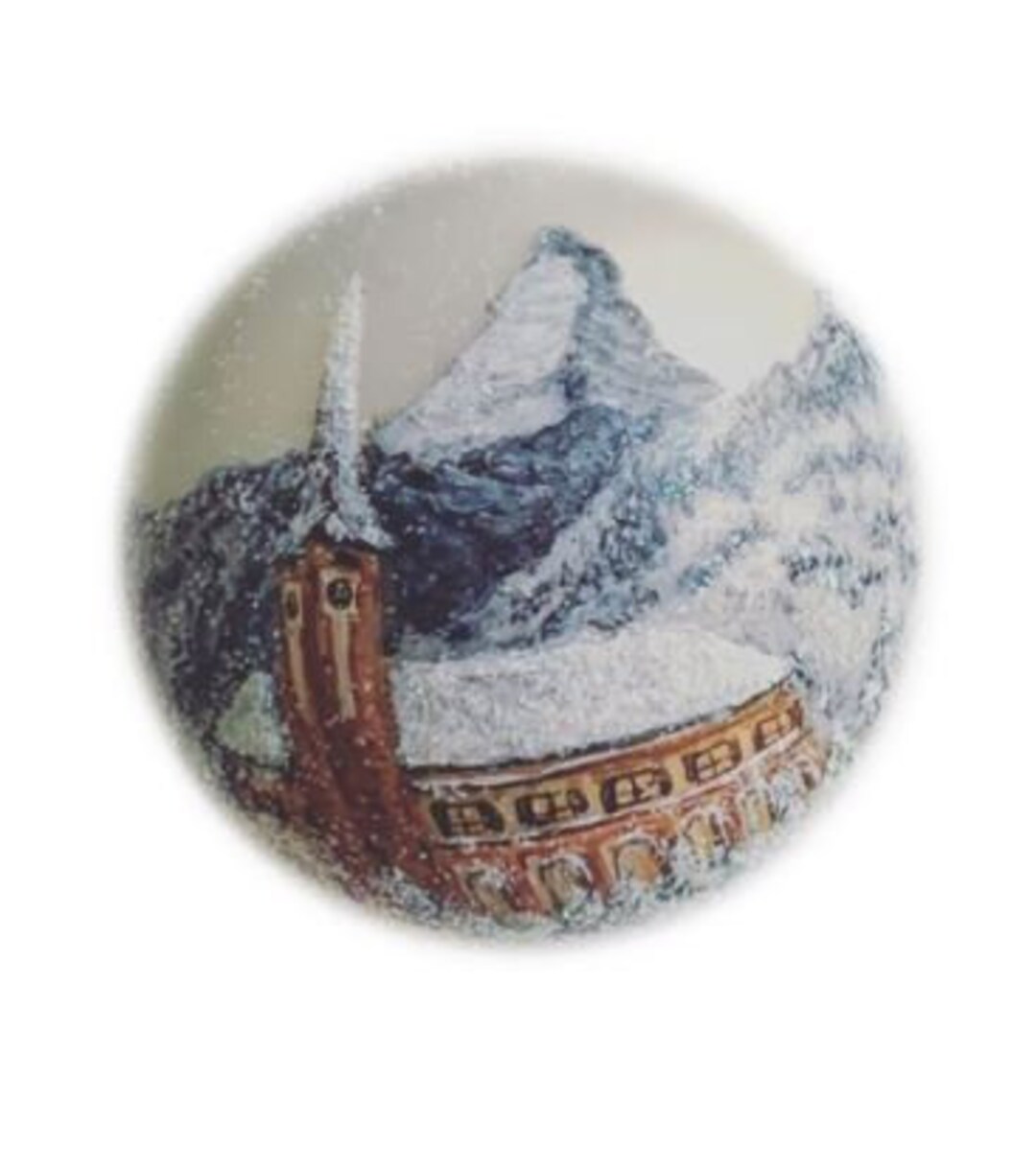 Matterhorn Swiss Alps Hand Painted Glass Ball Ornament FREE Gift Wrap ...