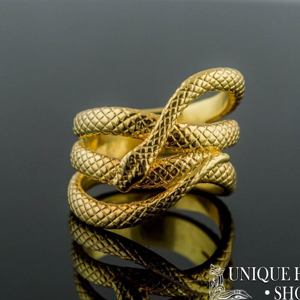 Gold Snake Ring - Etsy