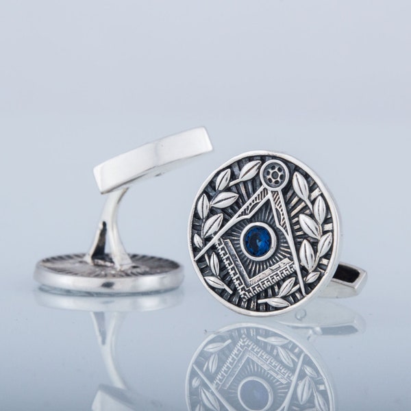 Sterling Silver Masonic Cufflinks - Etsy
