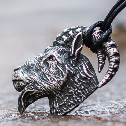 Goat Necklace Engrave Pendant Sterling Silver Jewelry - Etsy
