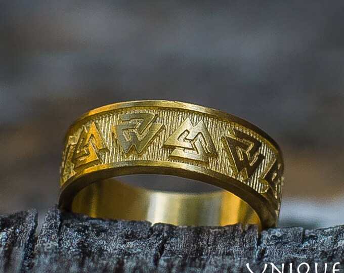 Valknut Viking Norse Ring Scandinavian Mens Ring - Etsy