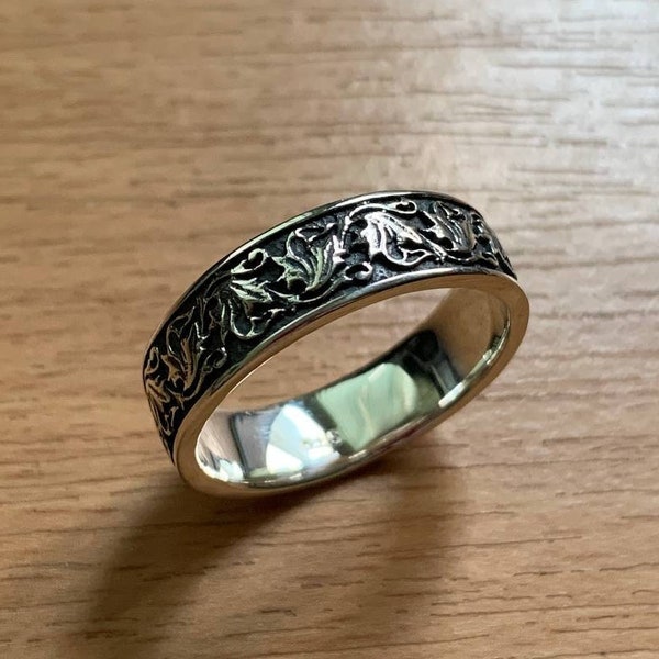 Floral Silver Ring - Etsy