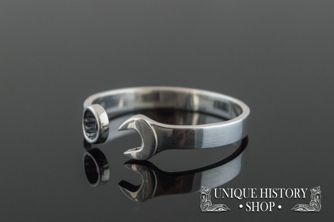 Silver Spanner Ring - Classic Mechanical Jewelry With Spanner Design ...