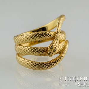 Gold Snake Ring - Elegant Serpent Jewelry With Intricate Design and ...