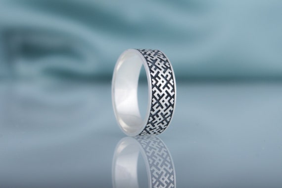 Slavic Ornament Ring Silver Pagan Ring Ukrainian Ornament | Etsy