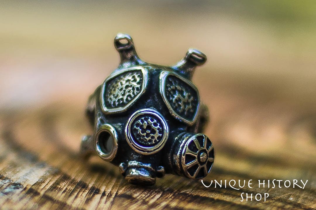 Gas Mask Ring - Brutalist Cyberpunk Jewelry Featuring a Protective ...