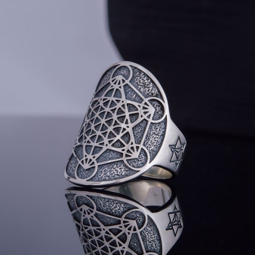 Metatron Cube Ring STERLING SILVER 925 Sacred Geometry - Etsy