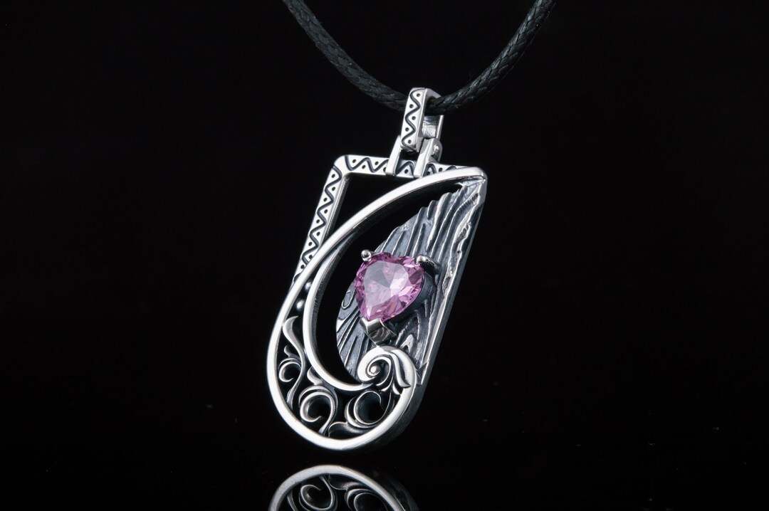 Fibonacci Necklace Golden Ratio Pendant With Heart Gem Math Inspired ...