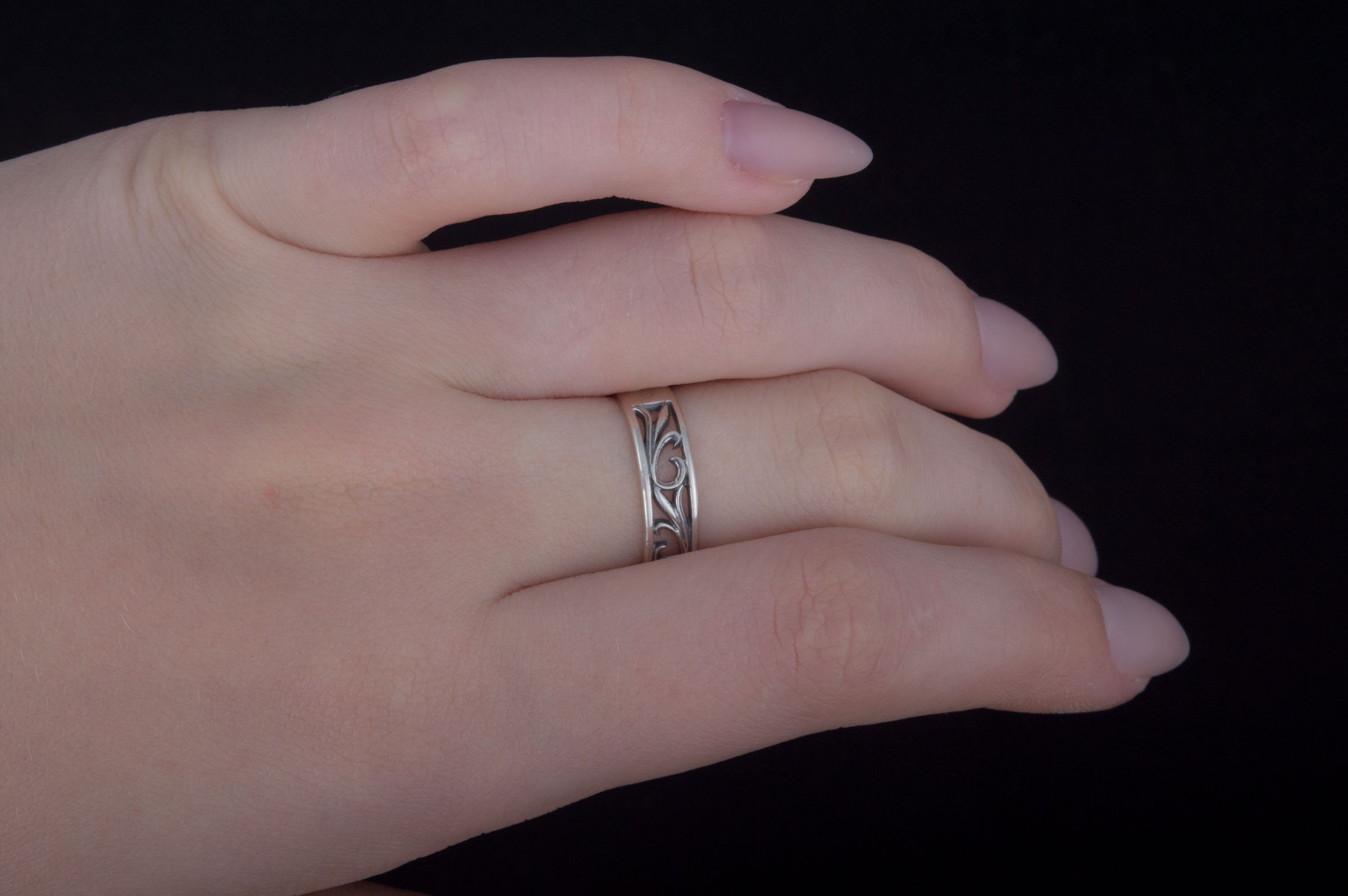 925 Silver Floral Ornament Ring Silver Flowers Ring Braided | Etsy