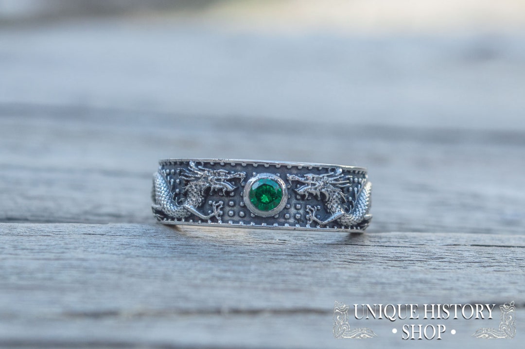 Silver Dragon Fantasy Ring Fire Dragon Band Dragon Jewelry - Etsy