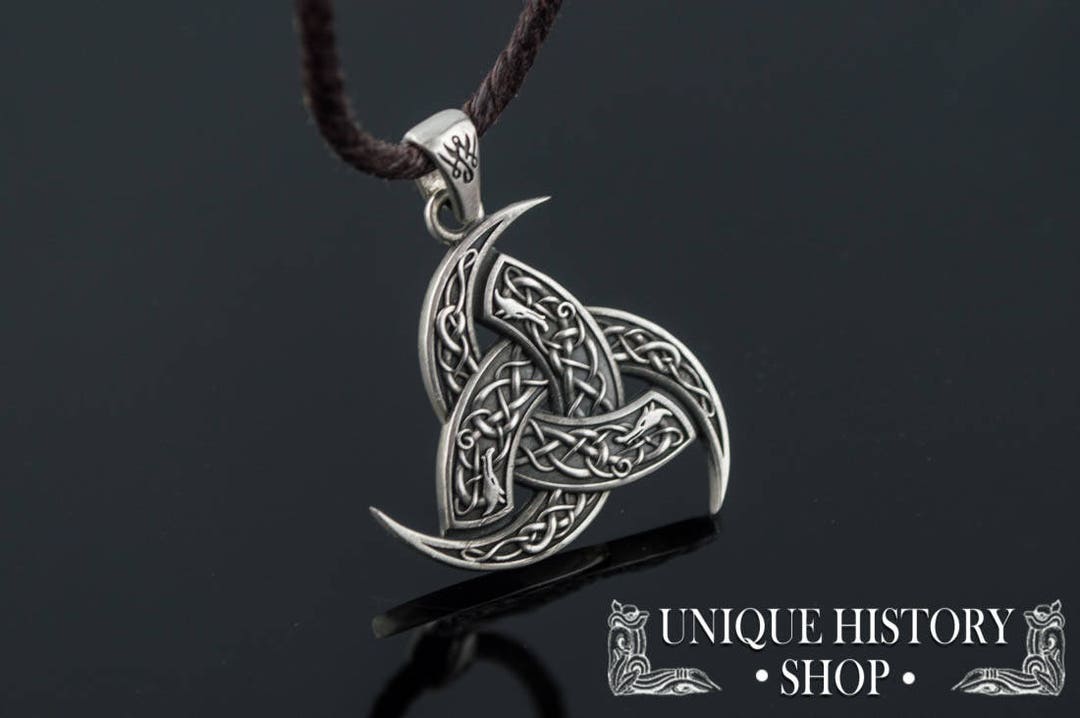 Odin Horns Pendant - Handcrafted Triple Horn Symbol Necklace in ...