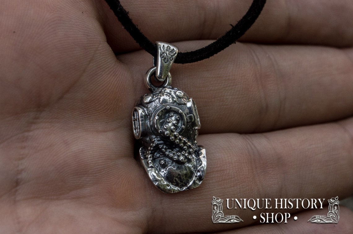 Silver Diving Suit Pendant Atmospheric Diving Suit Diver - Etsy