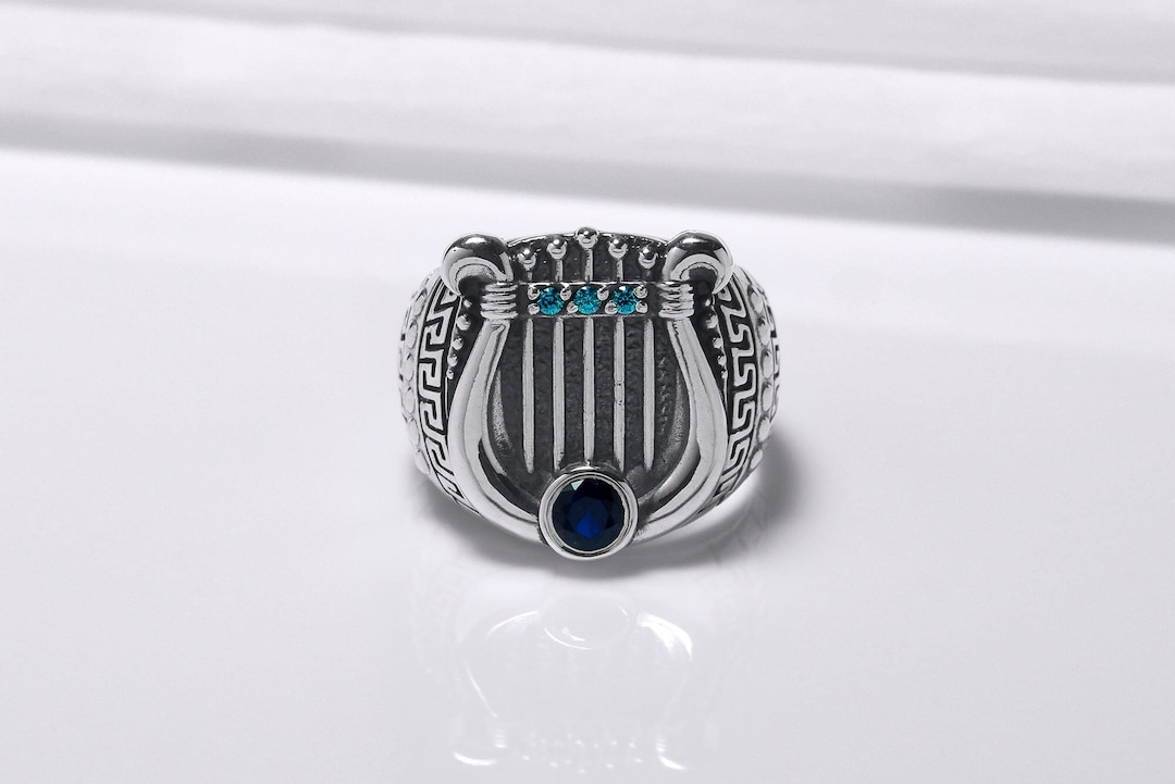 Silver Lyre Ring - Grecian Jewelry featuring Classical Musical ...