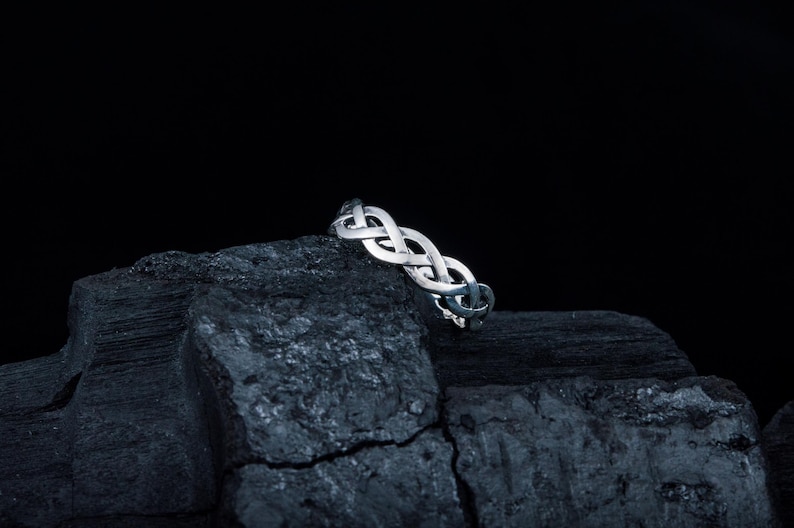 Silver Braided Ring Braided Knit Ring Simple Ornament Ring | Etsy