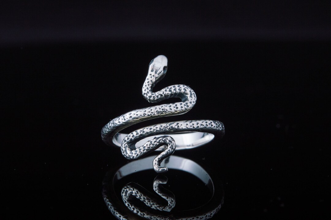Silver Snake Animal Ring, Cobra Wrap Ring, Snake Jewelry, Silver Snake ...