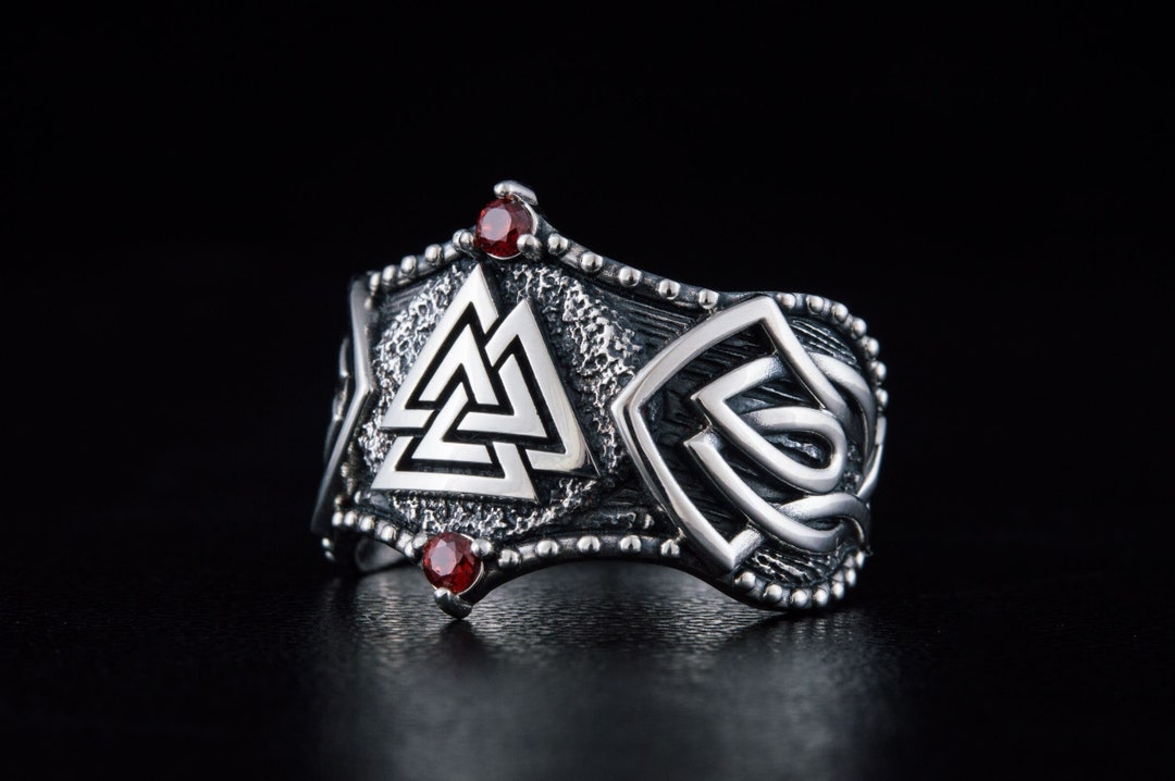Silver Valknut Ring - Ancient Viking Jewelry With Knot of the Slain ...