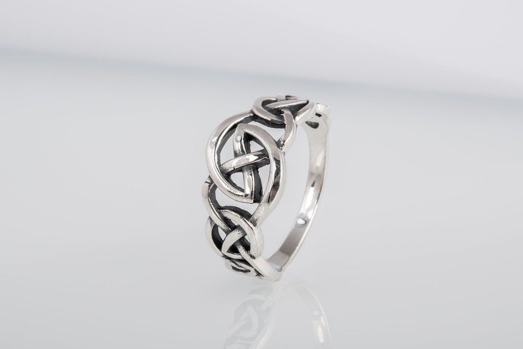 Celtic Knot Ring - Silver Braided Jewelry With Norse Mythology Motif ...