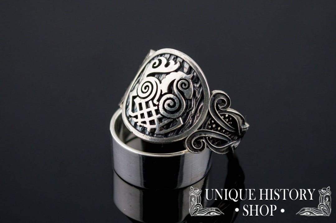 Sleipnir Ring - Silver Viking Ring With Odin's 8-legged Horse ...